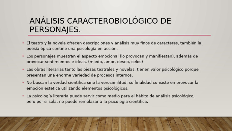 Análisis Caracterobiológico de Personajes | PDF