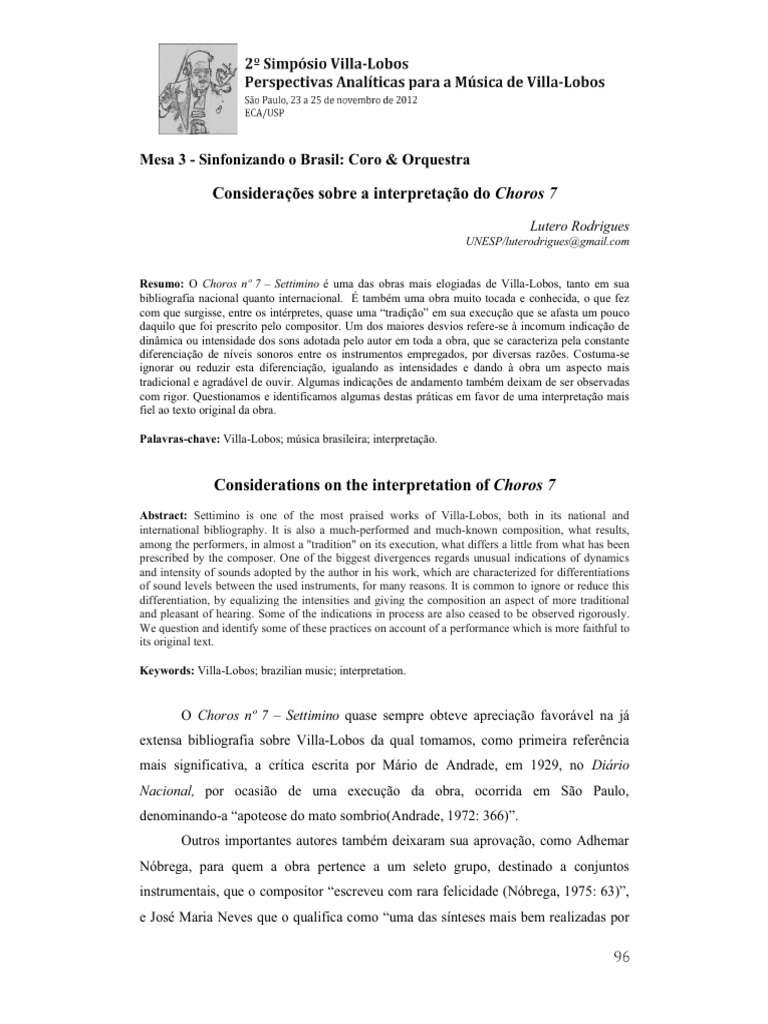 ROGRIGUES L. Choros 7 | PDF