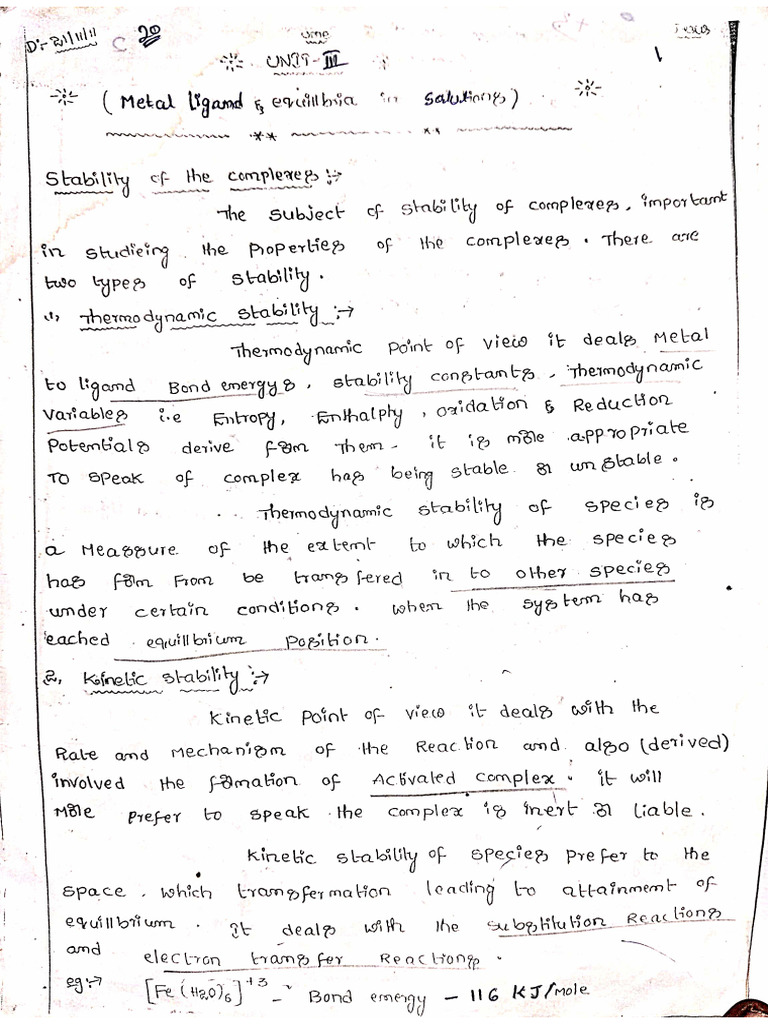 Inorganic Chemistry 3rd Unit (2-Sem) | PDF