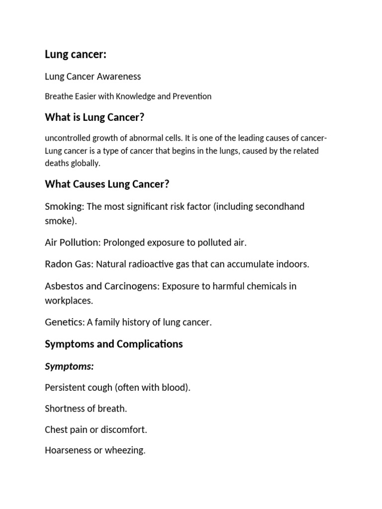 lung cancer | PDF