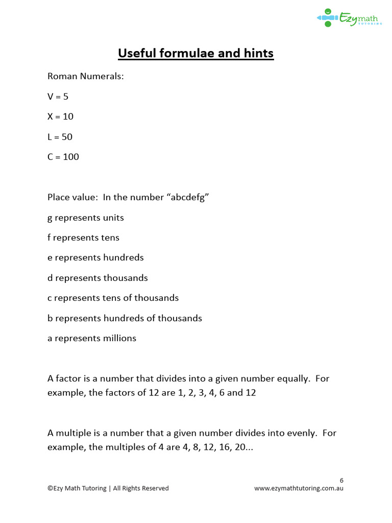 CHAP1 -3 REVISION Y5 MATH | PDF | Numbers | Decimal