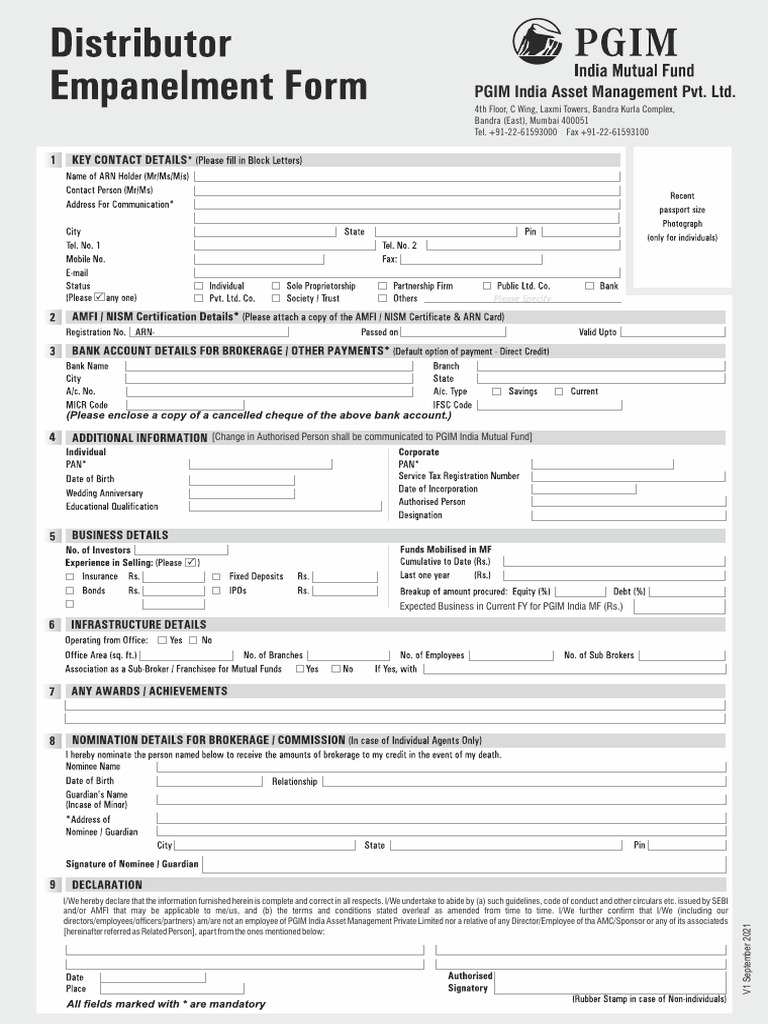 Distributor Empanelment Form | PDF | Legal Liability | Taxes