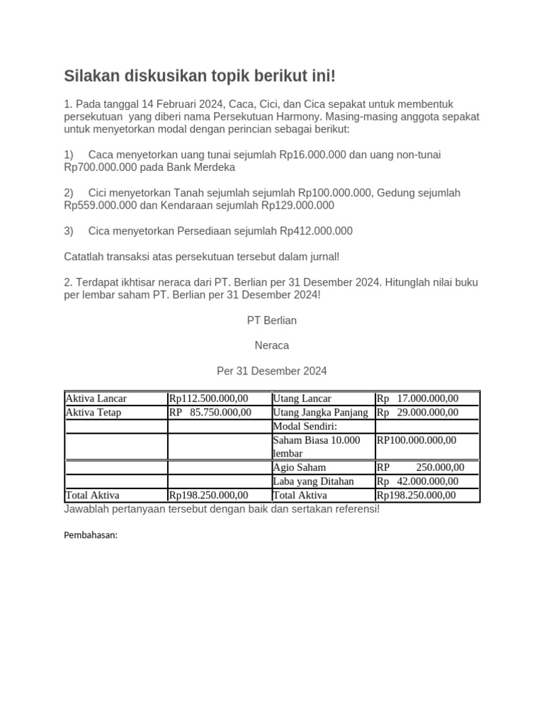 Soal Diskusi 4 | PDF