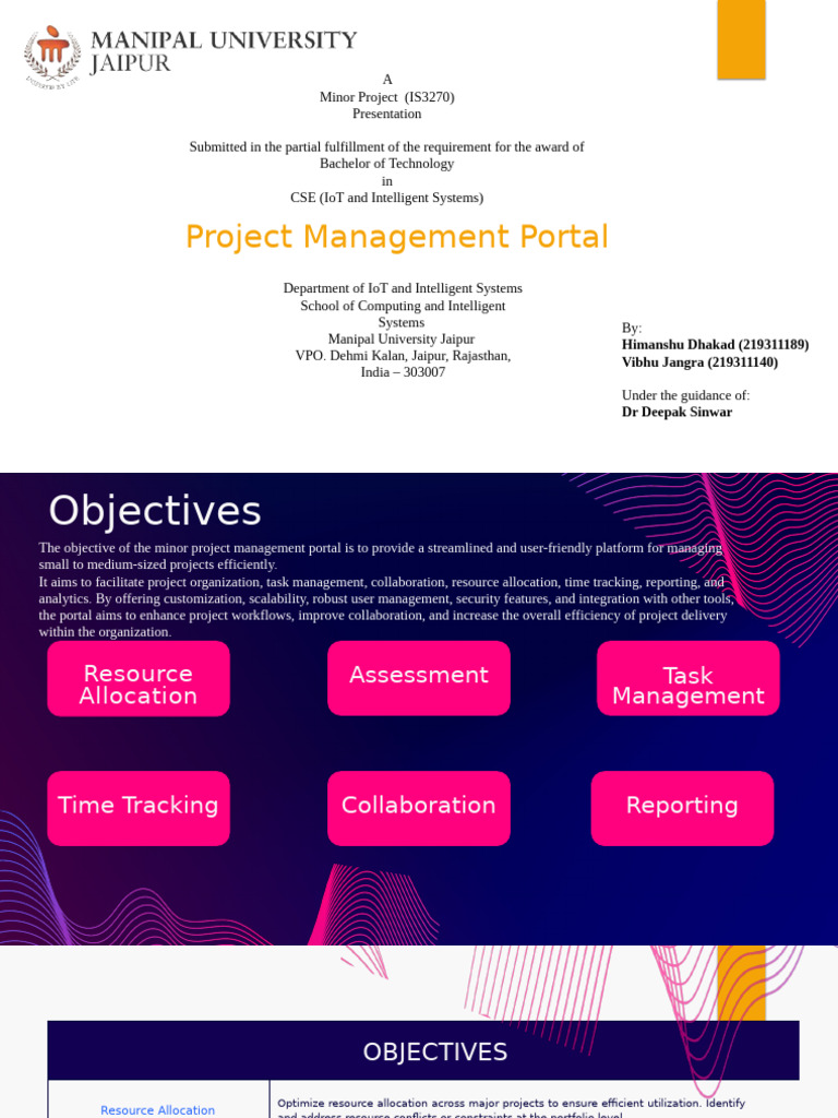 Minor Project PPT Project Management System | PDF | Databases | Project Management