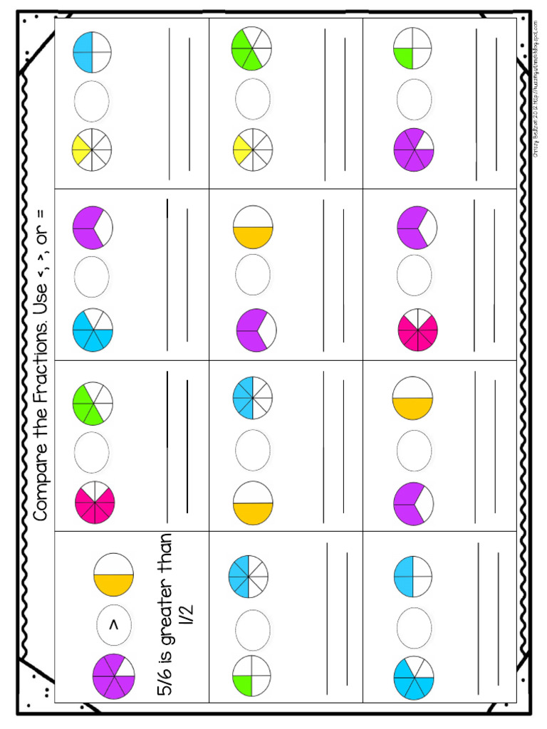 Comparing fractions | PDF