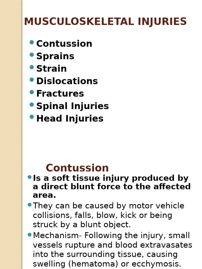 Musculoskeletal Injuries | PDF | Bone | Clinical Medicine