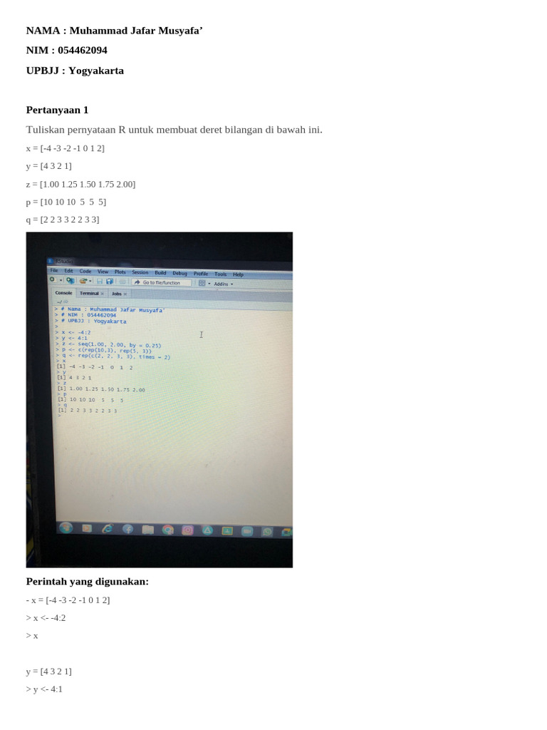 Muhammad Jafar Musyafa' Komputer 1 Sesi 2 Semester 2 | PDF