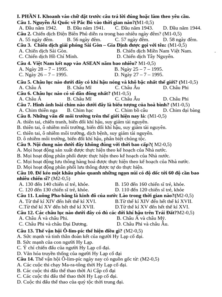 GOM SỬ ĐỊA CK2 L5 | PDF