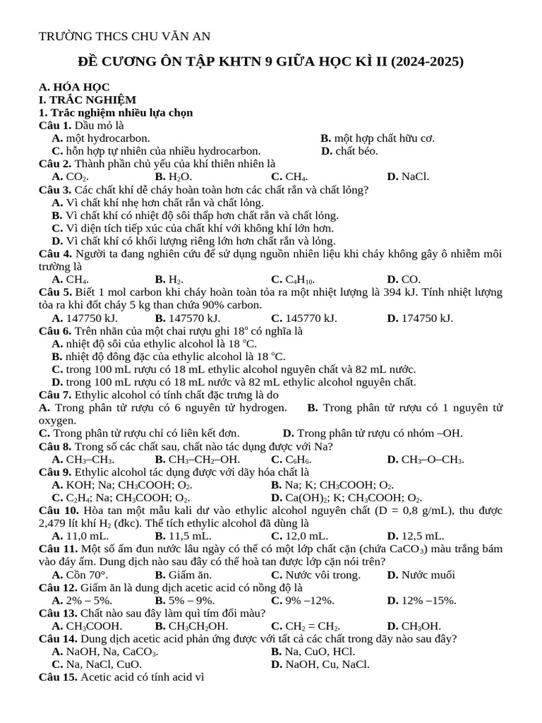 ĐC giữa HKII KHTN 9 (24-25) (1) | PDF