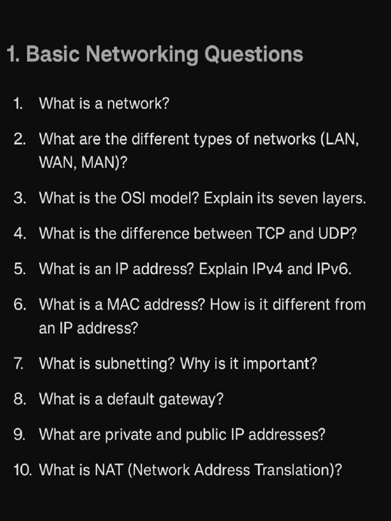 Essential Network Administrator Interview Questions & Scenarios | PDF