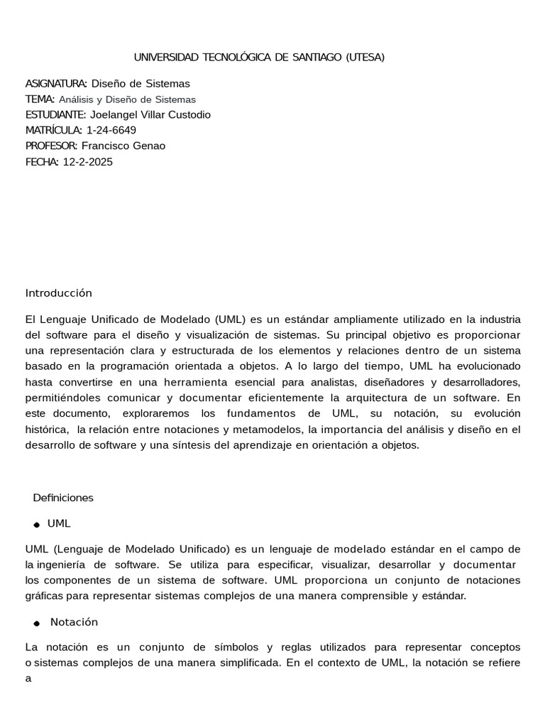 Presentación Profesional Sobre UML (Lenguaje Unificado de Modelado) .PDF 2 | PDF | Lenguaje de ...