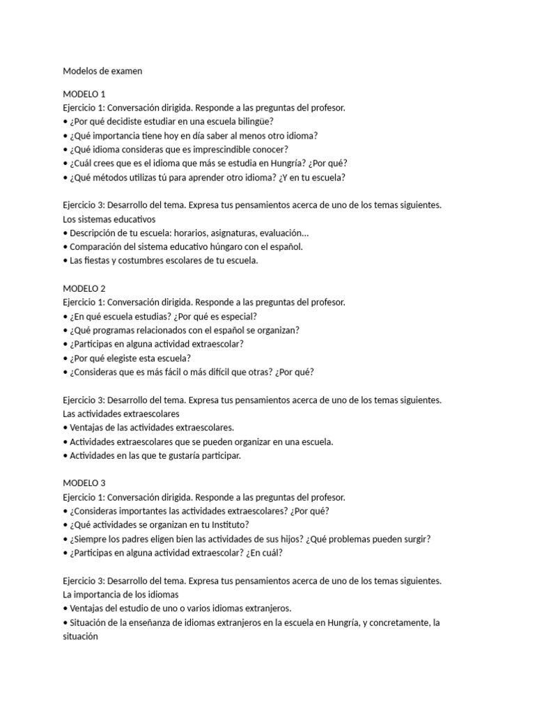 La escuela Modelos | PDF