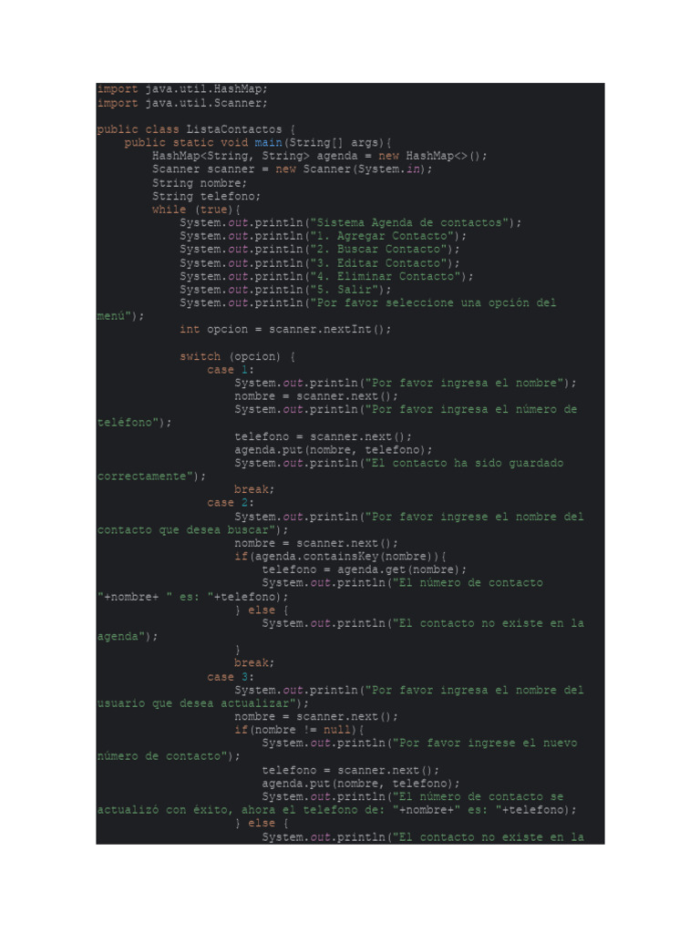 Ejercicio JAVA - Hash-Map | PDF | Programación de computadoras | Paradigmas de programación