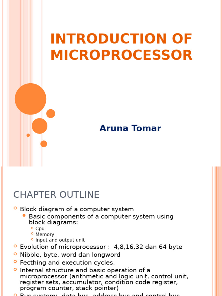 Brief Intro of Microprocessor | PDF | Central Processing Unit | Input/Output
