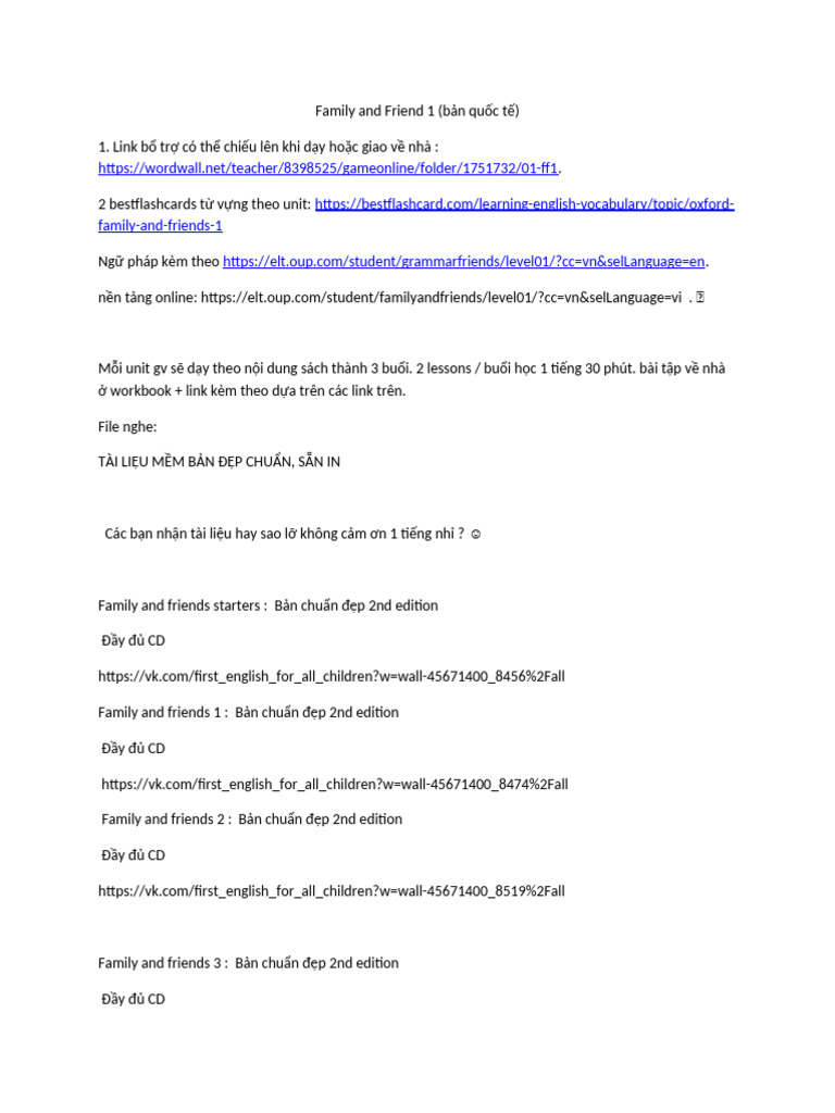 Family and Friend 1 | PDF
