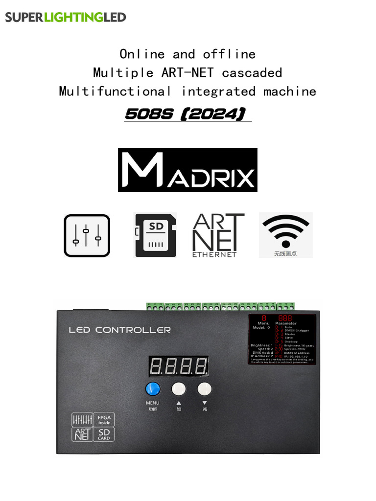 508S Artnet DMX Controller | PDF | Computer Terminal | Computer Network