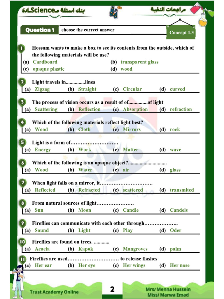 El Nukhba QB-Science G4- November revision | PDF