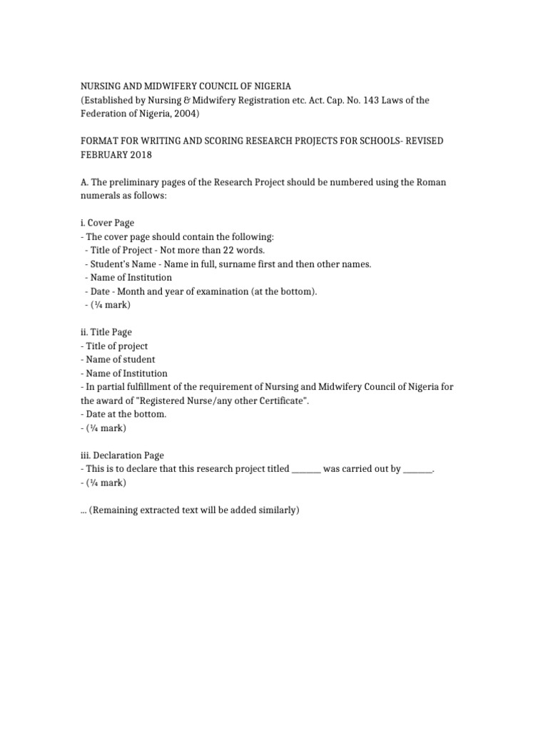 Nursing Research Format | PDF