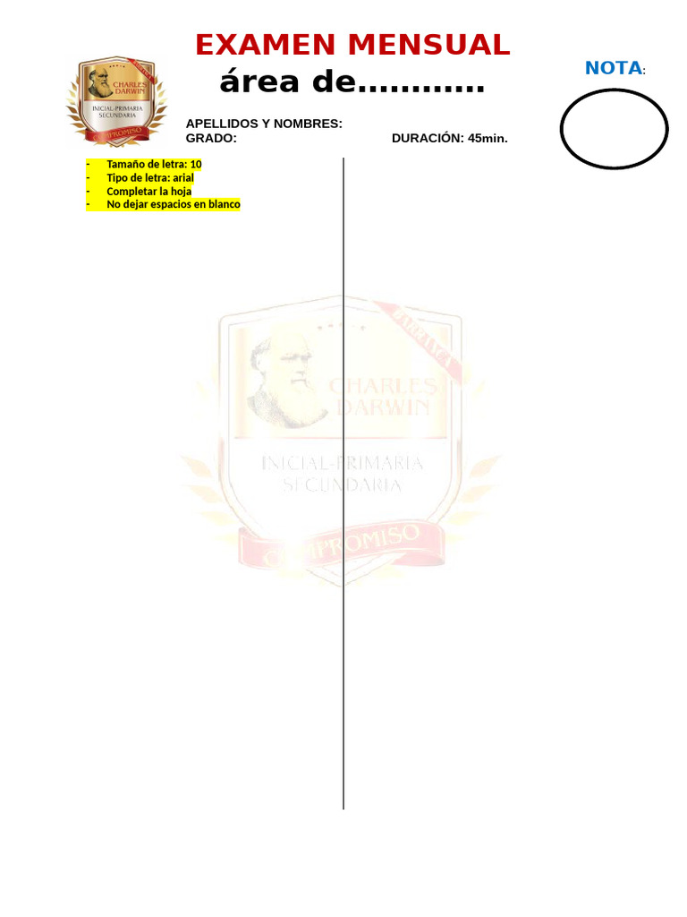 Formato para El Examen | PDF