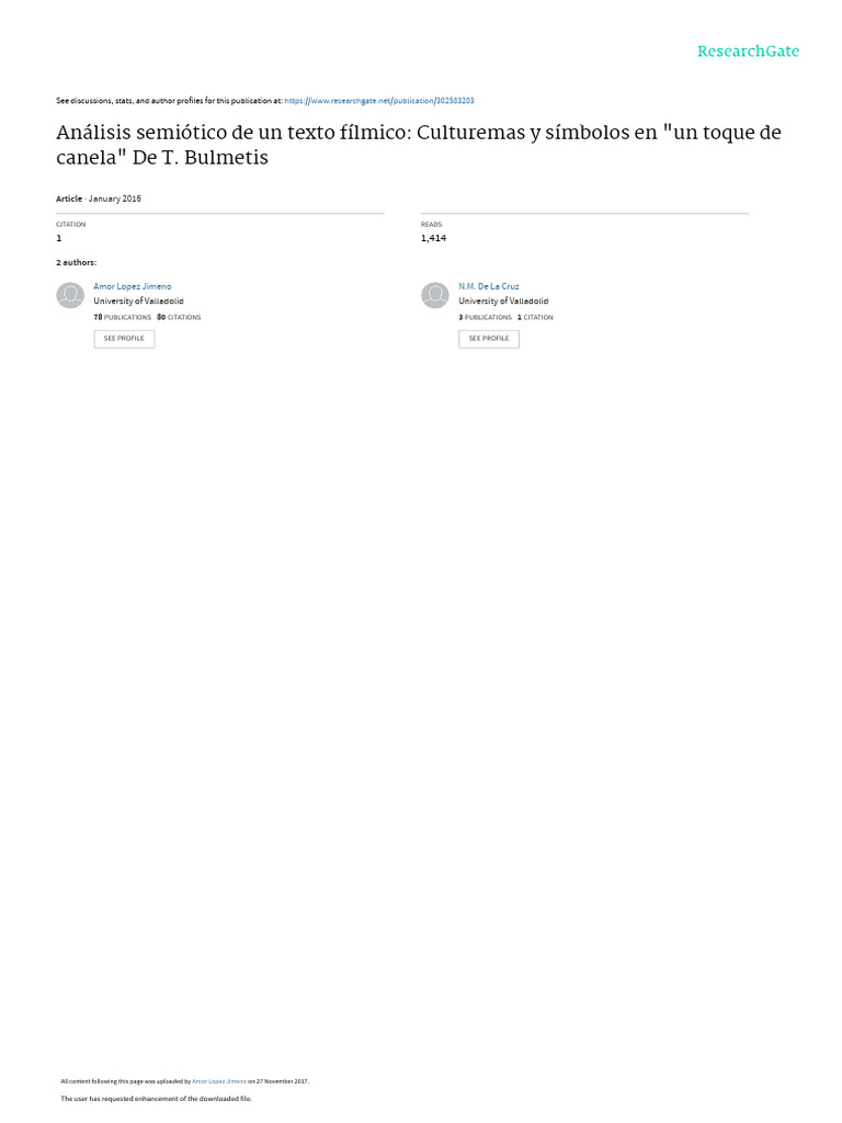 2016 Análisis Semiótico de Un Texto Fílmico. Culturemas y Símbolos ...