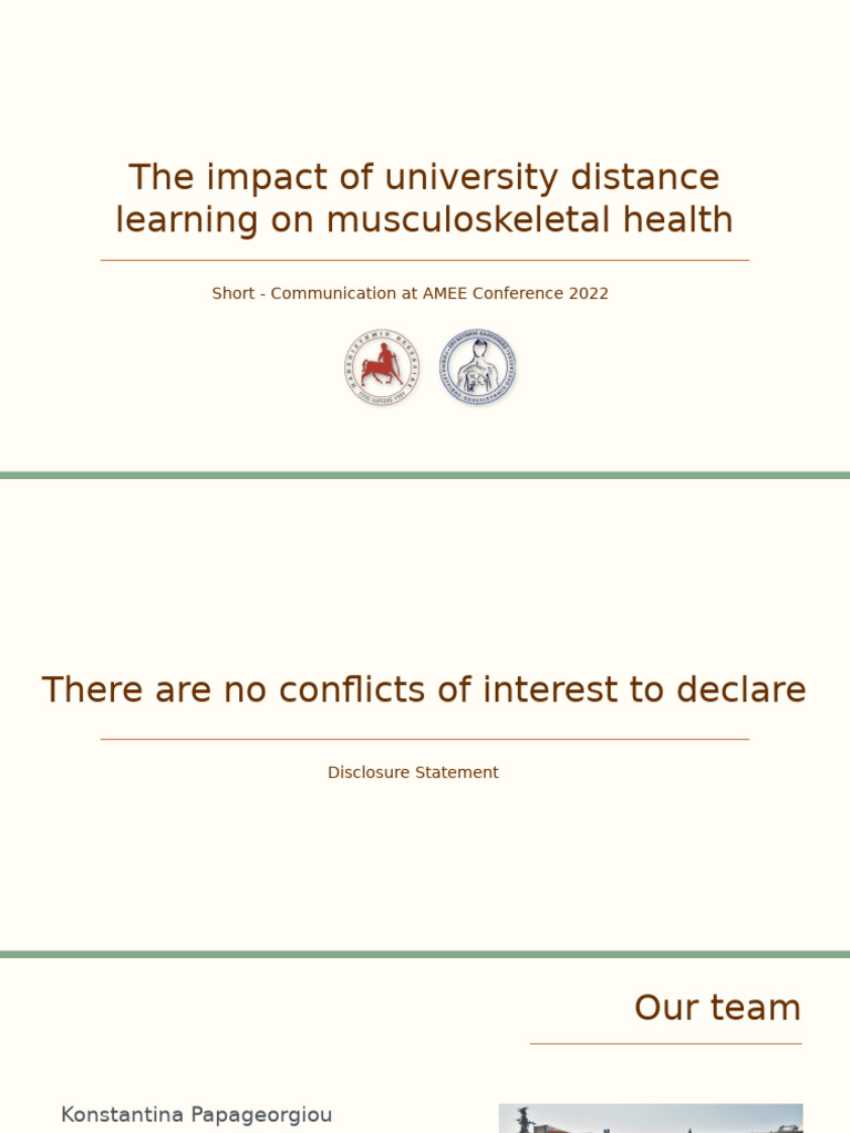 The Impact of University Distance Learning On Musculoskeletal Health | PDF