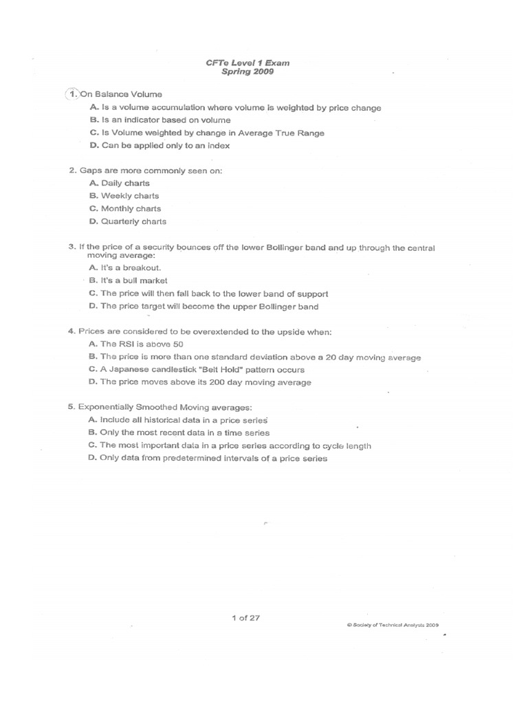 CFTe Paper 1 Spring 2009 | PDF