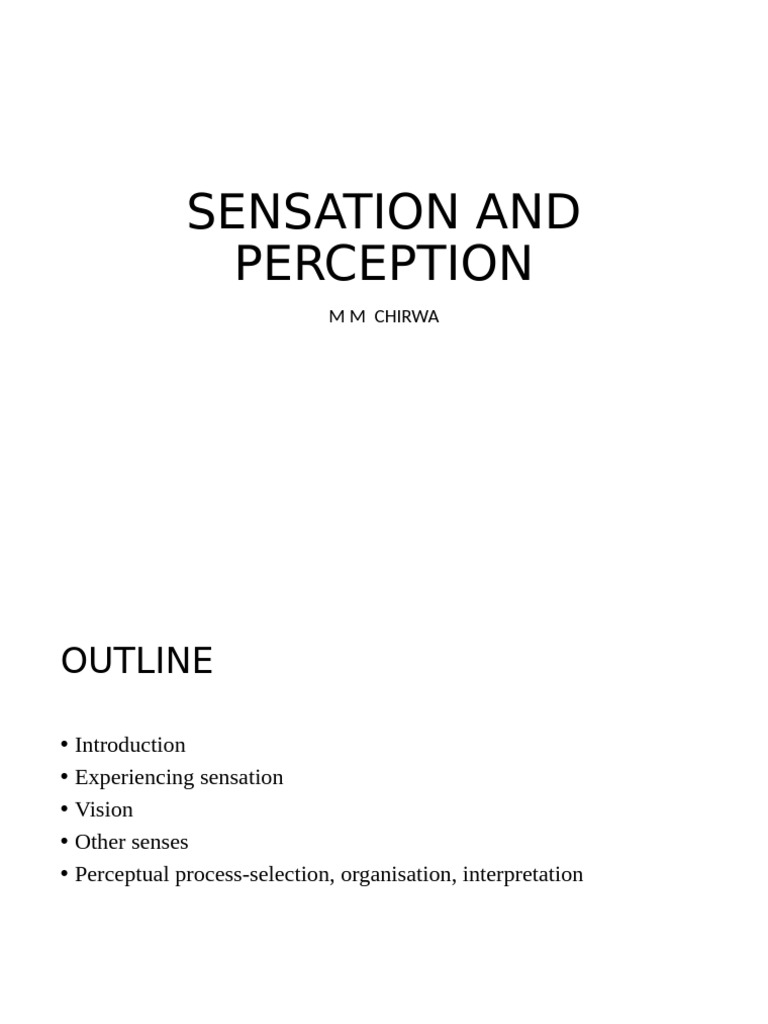 Sensation and Perception | PDF | Senses | Stimulus (Physiology)