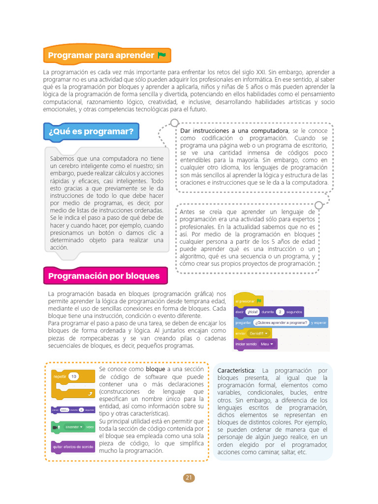2 robotica 1 programar bloques v2_compressed | PDF | Scratch (lenguaje de programación ...