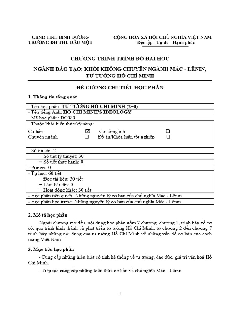 De Cuong TTHCM - 2019 | PDF