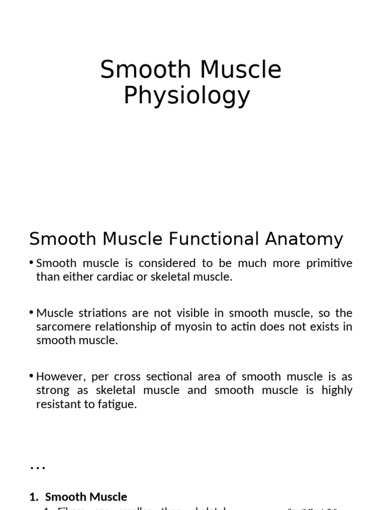 10.Smooth Muscle Physiology | PDF | Muscle Contraction | Skeletal Muscle
