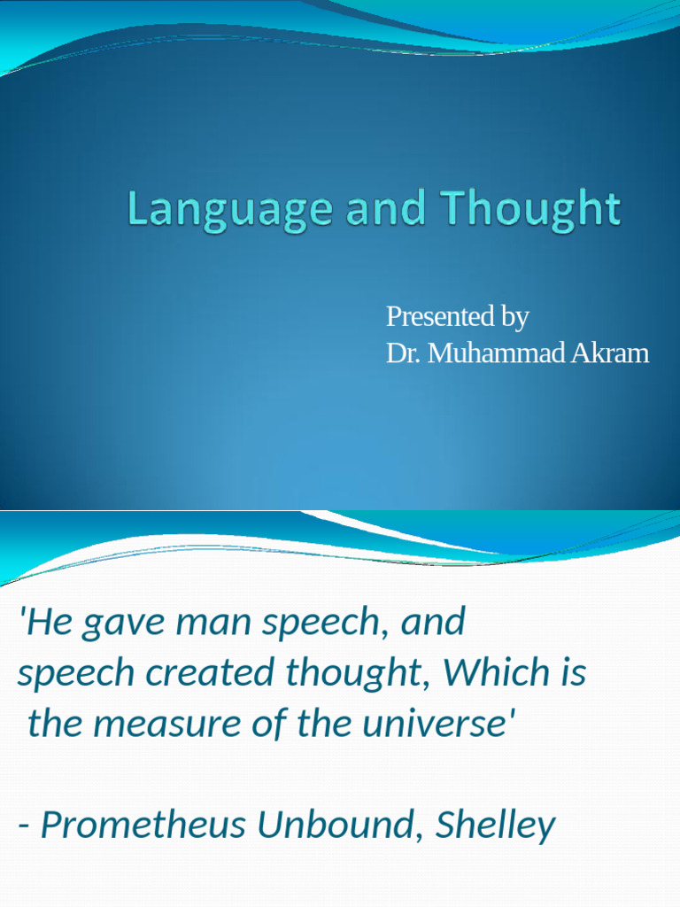 Language and Thought | PDF | Thought | Epistemology