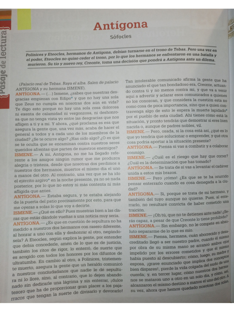 Antígona-Intertextualidad | PDF