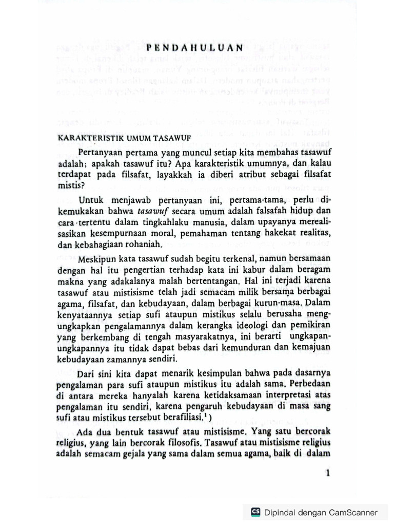 Sufi Dari Zaman Ke Zaman Pendahuluan - Bab 1 | PDF