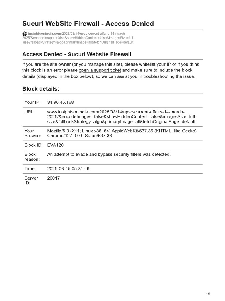 Sucuri WebSite Firewall - Access Denied | PDF
