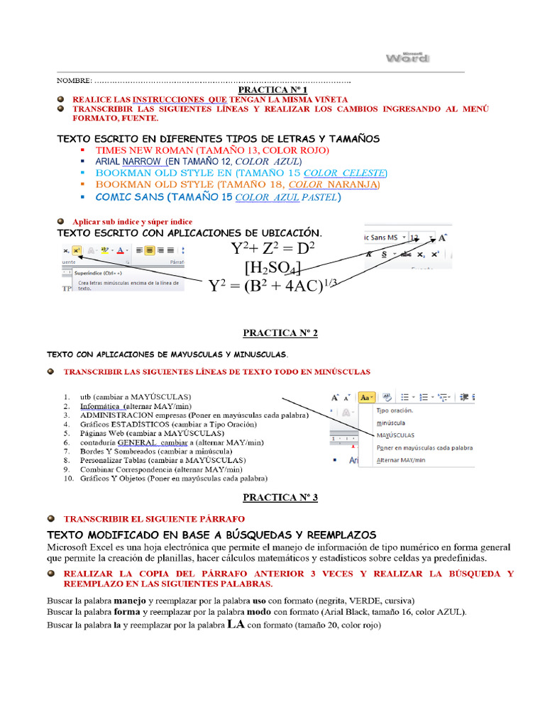 Practica de Word -Parte 1- 2 | PDF
