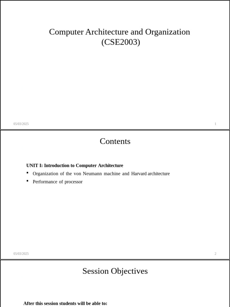 5 Computer Architecture and Organization | PDF | Central Processing Unit | Computer Architecture