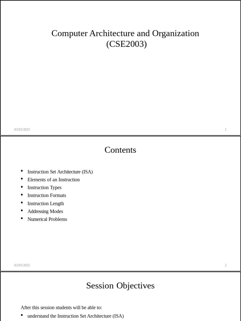 6 Computer Architecture and Organization | PDF | Central Processing Unit | Computer Architecture