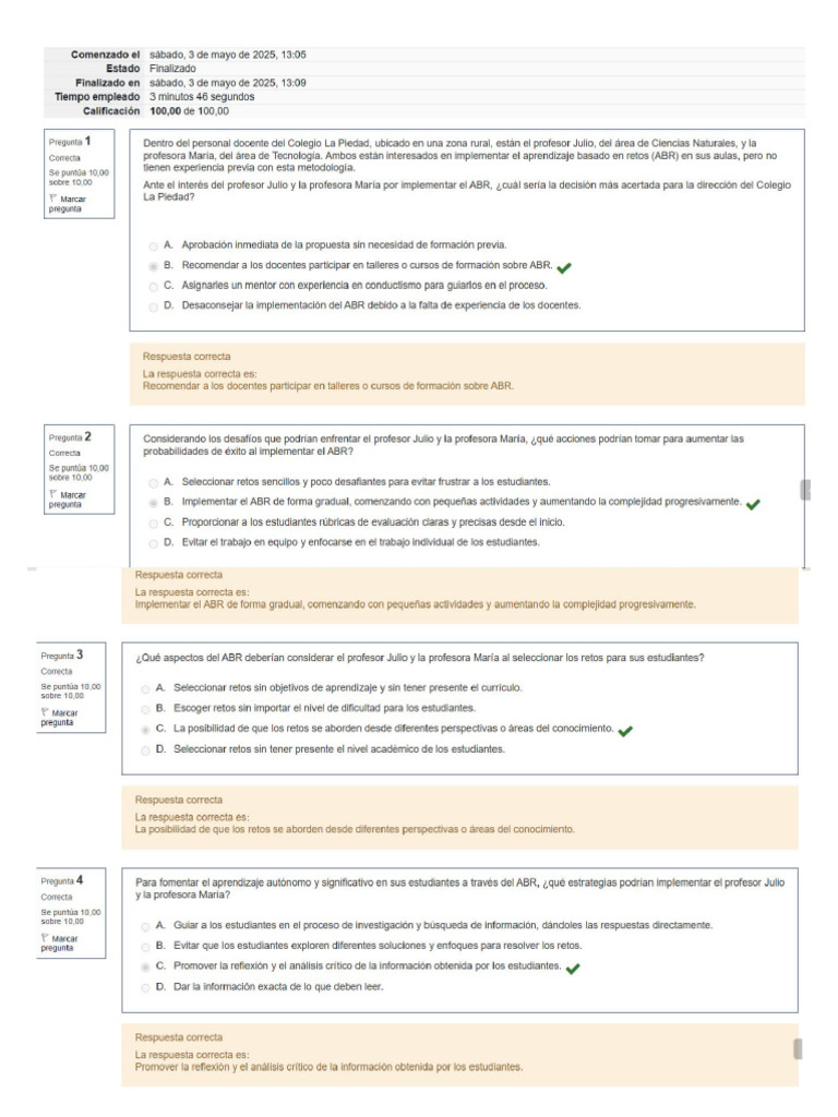 APRENDIZAJE BASADO EN RETOS MODULO1 | PDF