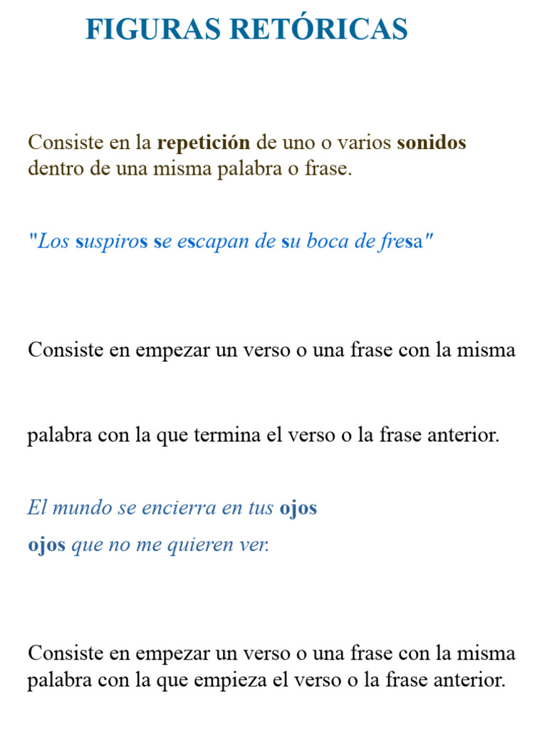 Figuras Retóricas y Ejemplos en Canciones | PDF | Gramática | Lingüística