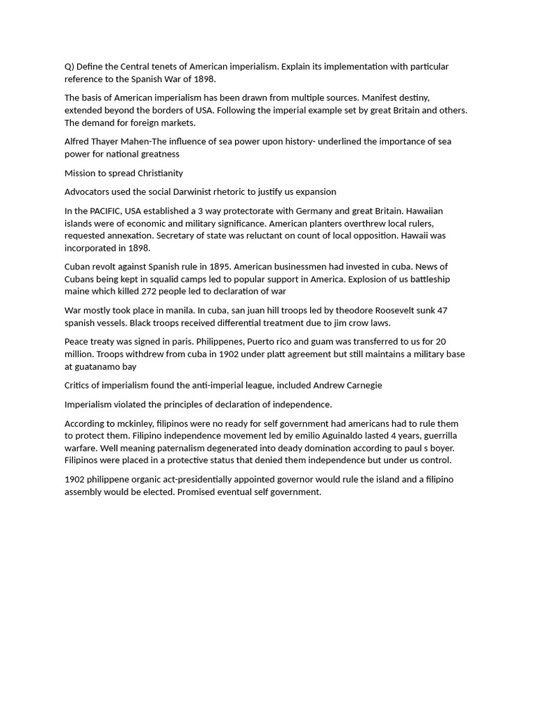 American Imperialism | PDF