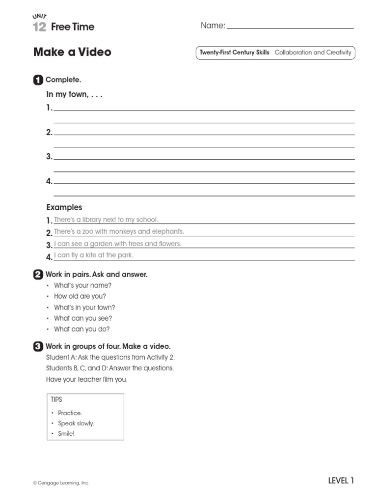 Look Ame l1 Worksheet 1.12 0 | PDF