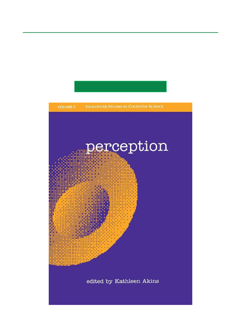 Perception - 1st Edition Exclusive Download | PDF | Visual Perception | Consciousness