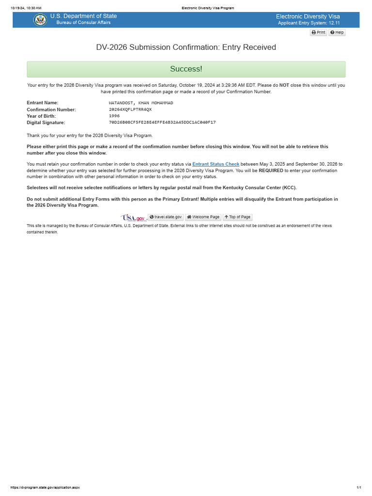 Electronic Diversity Visa Program | PDF | Travel Visa | Immigration