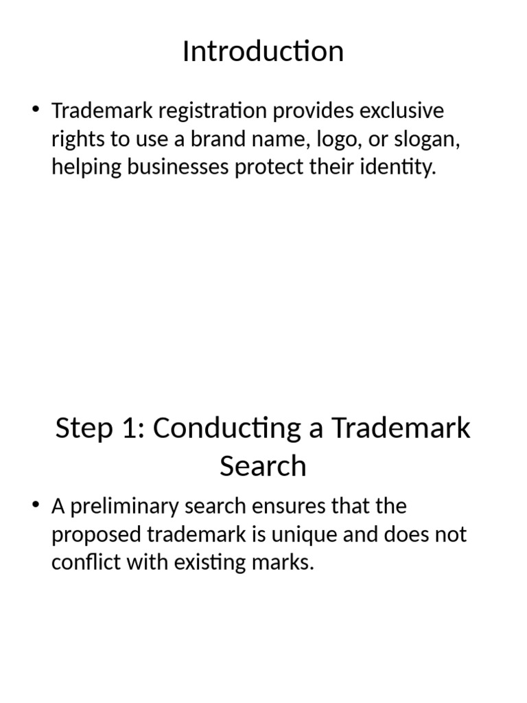 Trademark Registration Procedure | PDF