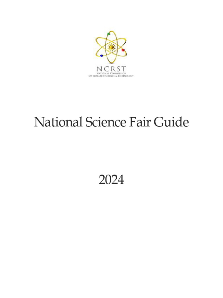 Nat Science Fair Booklet 2024 Final Version | PDF | Experiment ...