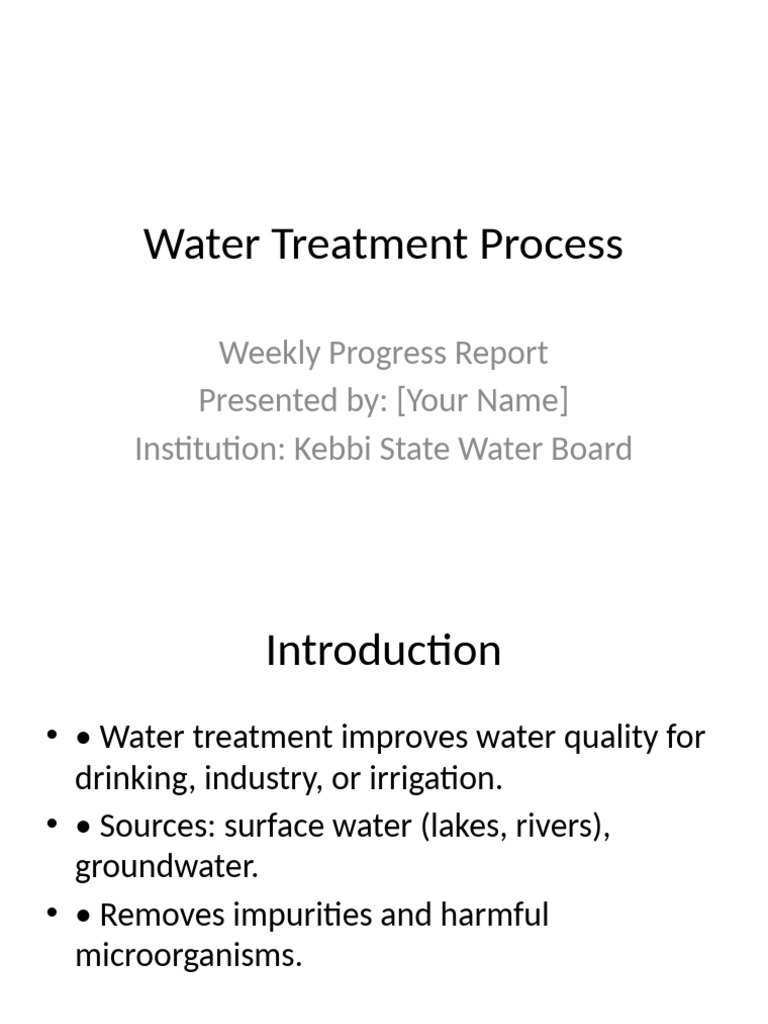 Water Treatment Presentation Adam | PDF