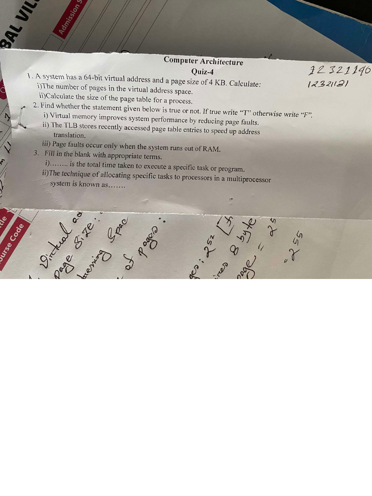 Computer Architecture Answers | PDF