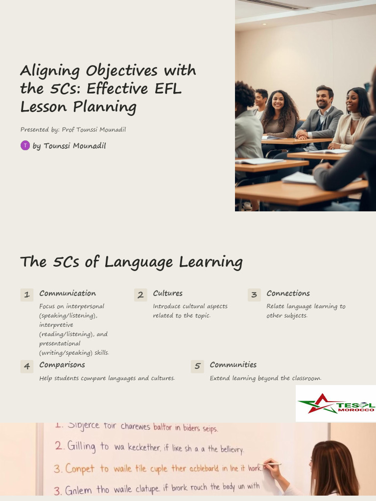 EFL Lesson Planning with 5Cs Framework | PDF | Cognitive Science ...