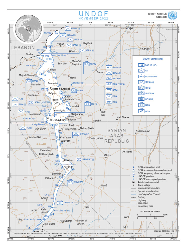 Golan Heights Map Overview 2022 | PDF