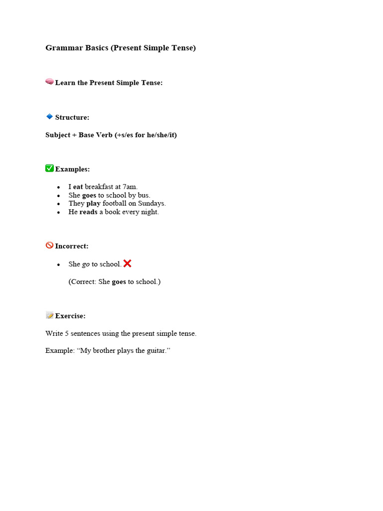 Grammar Basics | PDF